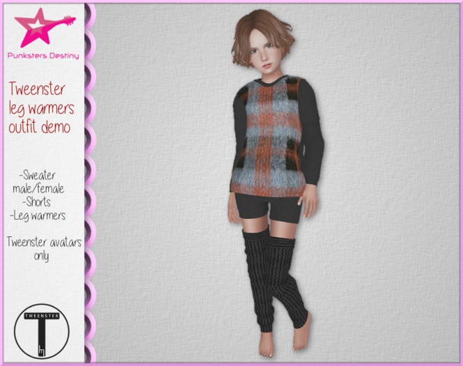 Second Life Marketplace - *PD* Tweenster leg warmers outfit demo