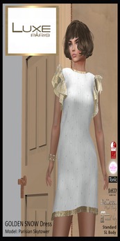Second Life Marketplace - LUXE Paris GOLDEN SNOW Mini Dress