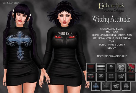 Second Life Marketplace - DEMO ~ Witchy Attitude ~ Texture Changing HUD
