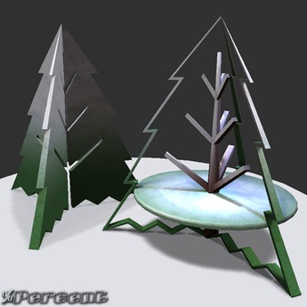 Second Life Marketplace - % Winter Sitting Trees (full set) *MESH*