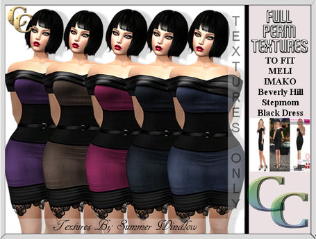 Second Life Marketplace - MELI BHSM DRESS TEXTURE PACK -DENIMS- FULL PERM