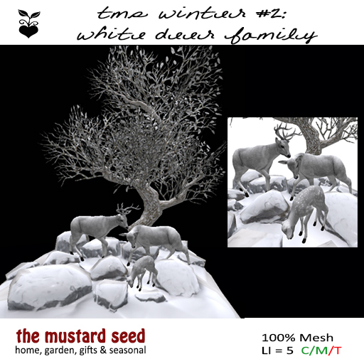 Second Life Marketplace - tms winter 2: white deer family