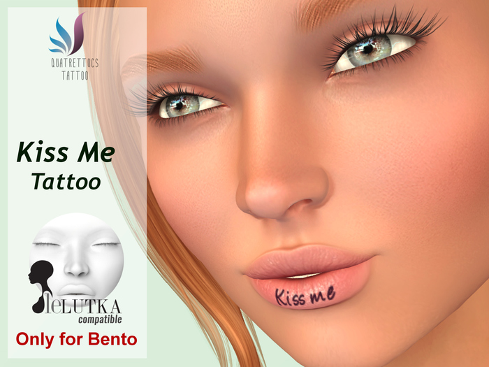 Second Life Marketplace - KISS ME (LIPS) Face Tattoo * Tintable