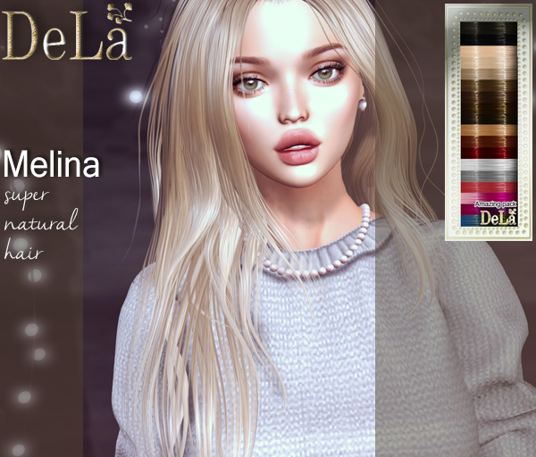 Second Life Marketplace - =DeLa*= Mesh Hair "Melina" Amazing pack