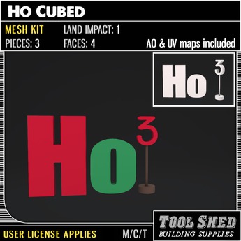 Second Life Marketplace - Tool Shed - Ho Cubed Mesh Kit - Christmas ...