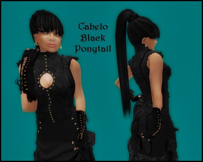 Second Life Marketplace - Cabelo Black Ponytail