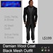 Second Life Marketplace - Damian Mesh Black Wool Coat Outfit