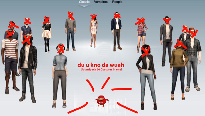 Second Life Marketplace - Uganda Knuckles Gesture Pack