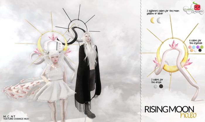 Second Life Marketplace - [Cubic Cherry] {Rising Moon} halo SILVER