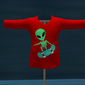 Second Life Marketplace - Zooby Child Av Red Alien Jersey Hud