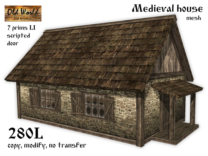 Second Life Marketplace - OW Medieval house v1 (small) - Old World ...