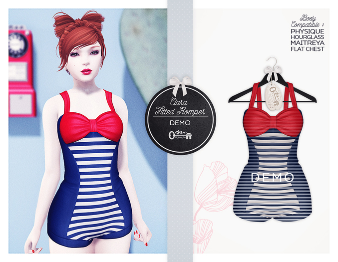 Second Life Marketplace - The Secret Store - Clara FItted Romper ...