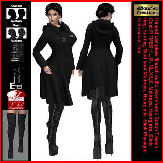 Second Life Marketplace Hamed Complete Fitmesh Outfit Bxd