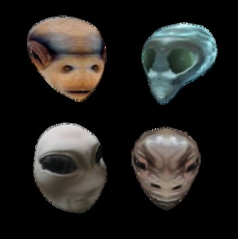 Second Life Marketplace - ALIEN HEAD MASKS UV Maps & Textures