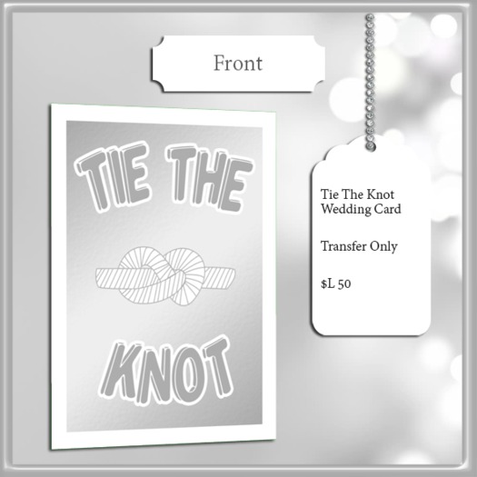 Second Life Marketplace - ~FS~ Tie The Knot Wedding Card
