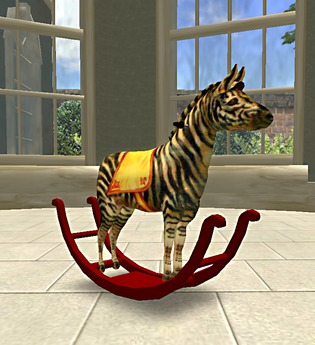 Second Life Marketplace - ZEBRA ROCKER ROCKING HORSE FOR BABY & TODDLER ...