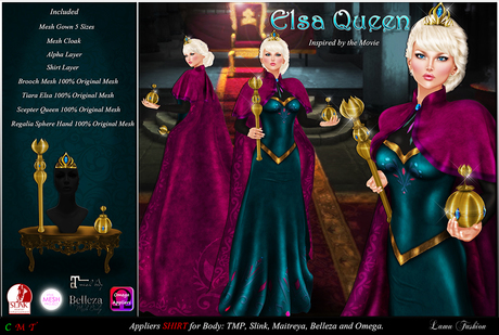 Second Life Marketplace - -Lamu Fashion-Gown *Elsa Queen* DEMO