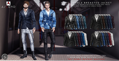 Second Life Marketplace - //Ascend// Marc Jacket - Plain White
