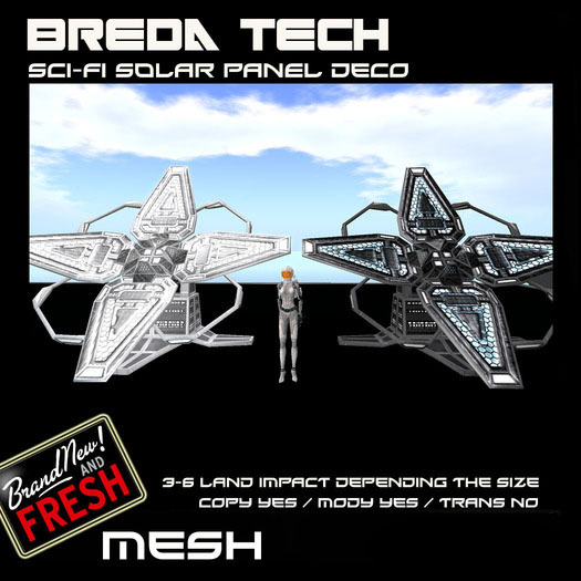 Second Life Marketplace - Breda Sci-Fi Solar Panel Deco (Boxed)
