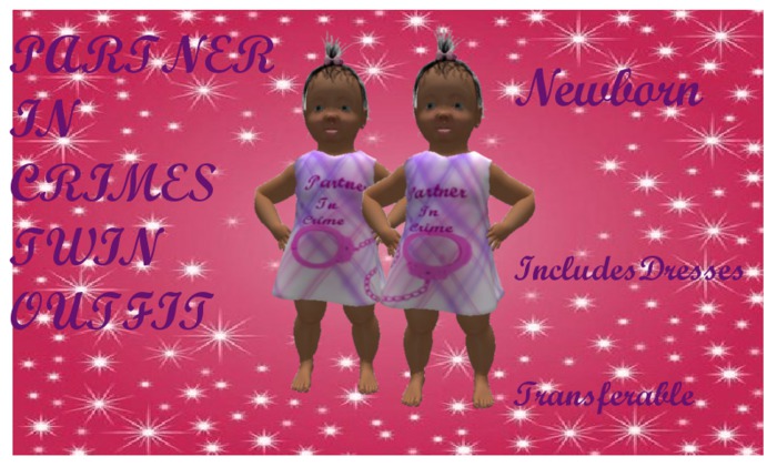 Second Life Marketplace - Partner in Crime Twin Dresses Newborn