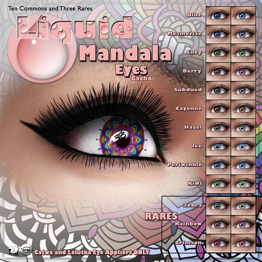 Second Life Marketplace - Liquid ~ Mandala Eyes ~ Envy