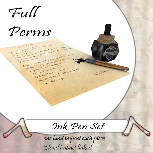Second Life Marketplace - ^Upcycled^ Ink Pen Set -full perms