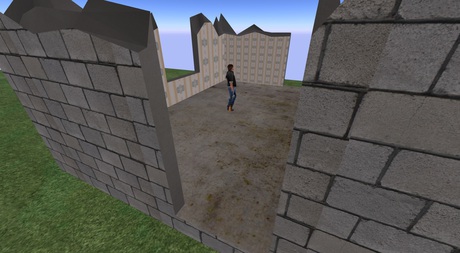 Second Life Marketplace - Damaged House building Ruins - Prim / UV ...