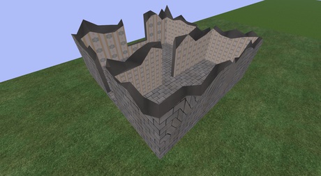 Second Life Marketplace - Damaged House building Ruins - Prim / UV ...