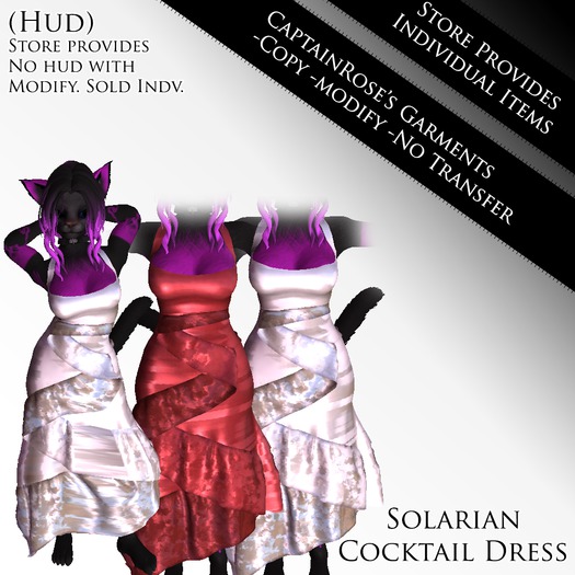 Second Life Marketplace - (Solarian) Cocktail Dress Set