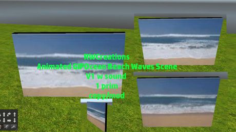 Second Life Marketplace - Animated GIF Beach Ocean Waves Scene V1 with ...
