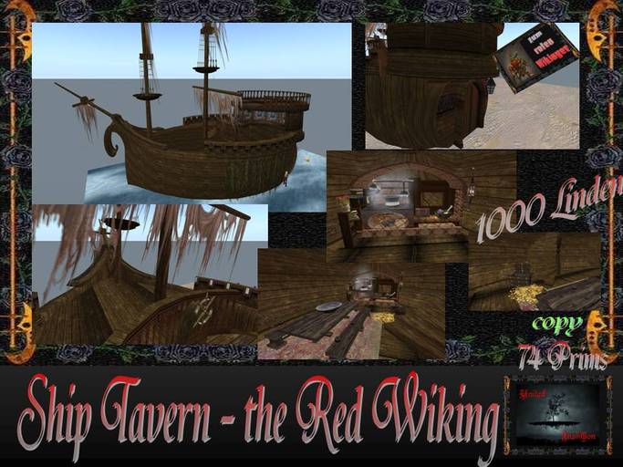 Second Life Marketplace - *UI* Ship Tavern The Red Wiking Salebox