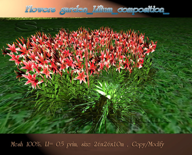 Second Life Marketplace - Flowers garden_Lilium_composition_