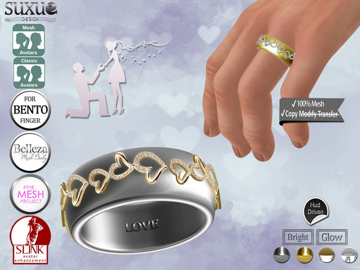 Second Life Marketplace - Bento Wedding Rings Male Jul