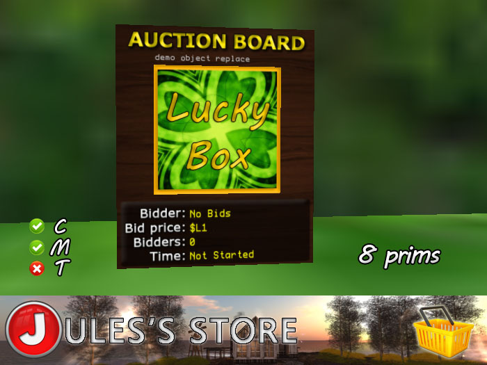 Second Life Marketplace - :: J :: Auction board / Bid board