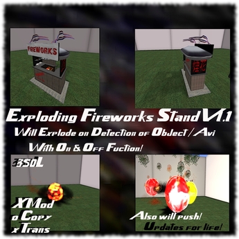Second Life Marketplace - Exploding Fireworks Stand V1.1
