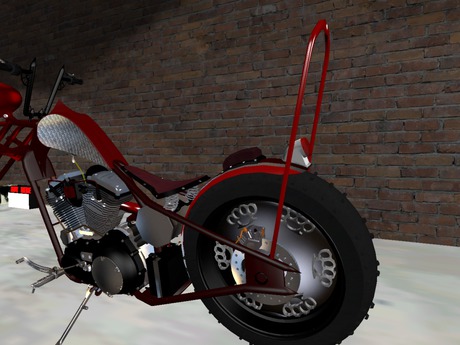 Second Life Marketplace - RED Devil Bike FINAL v7 Sissy Bar
