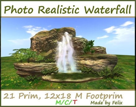 Second Life Marketplace - Photo Realistic Waterfall by Felix ( for Cave ...