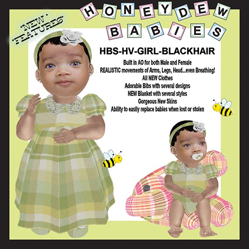 Second Life Marketplace - Newborn Honeydew Babies Prim Baby HBS-HV-GIRL ...