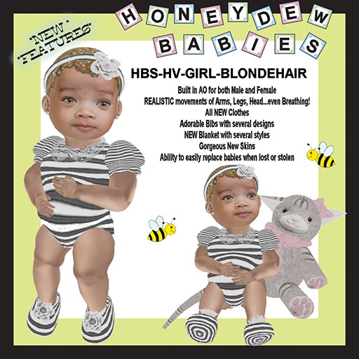 Second Life Marketplace - Newborn Honeydew Babies Prim Baby HBS-HV-GIRL ...
