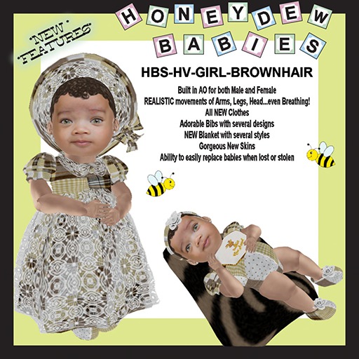 Second Life Marketplace - Newborn Honeydew Babies Prim Baby HBS-HV-GIRL ...