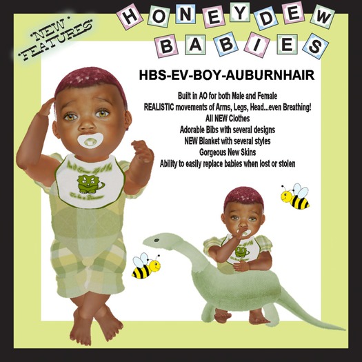 Second Life Marketplace - Newborn Honeydew Babies Prim Baby HBS-EV-BOY ...