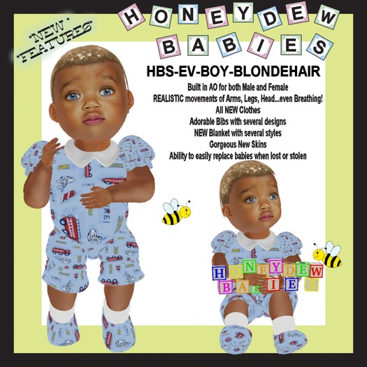 Second Life Marketplace - Newborn Honeydew Babies Prim Baby HBS-EV-BOY ...