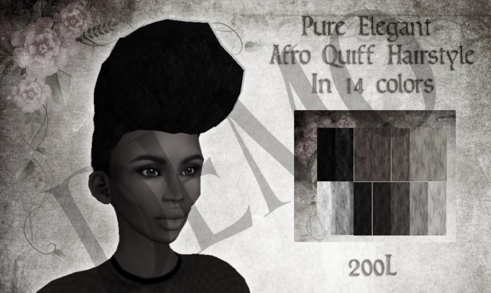 Second Life Marketplace - DEMO Afro quiff hairstyle DEMO