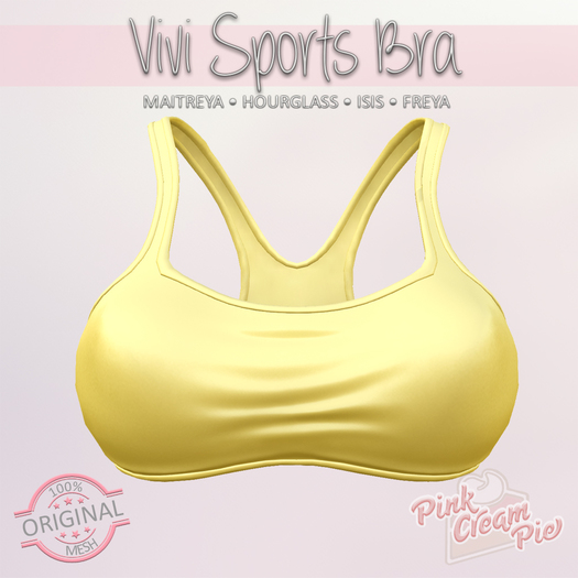 Second Life Marketplace - !PCP :: Vivi Sports Bra [Lemon Yellow]