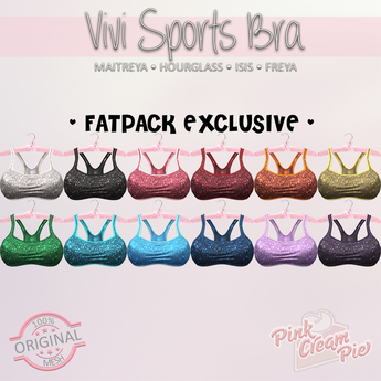 Second Life Marketplace - !PCP :: Vivi Sports Bra [FATPACK]