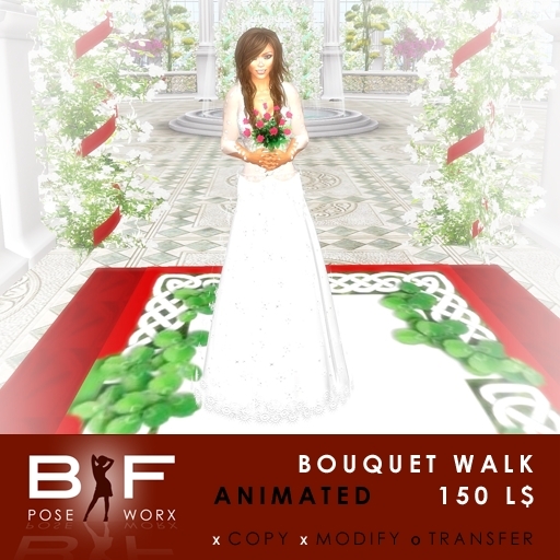 Second Life Marketplace - B&F - Bouquet Walk (AO-Wedding-Animation)