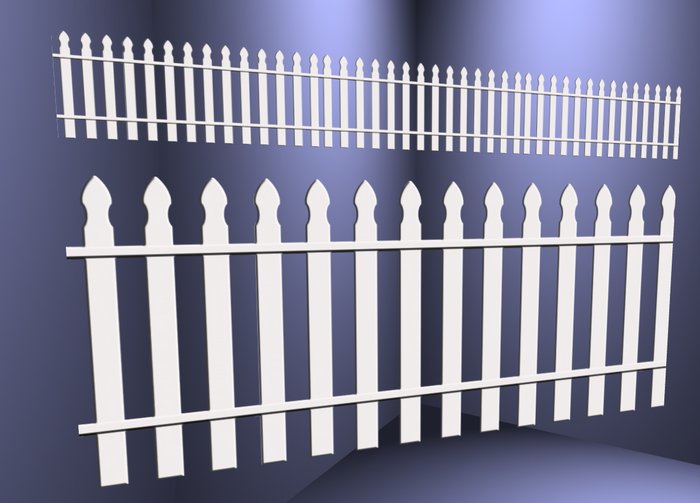 Second Life Marketplace - Maruti Textures Simple White Picket Fence ...
