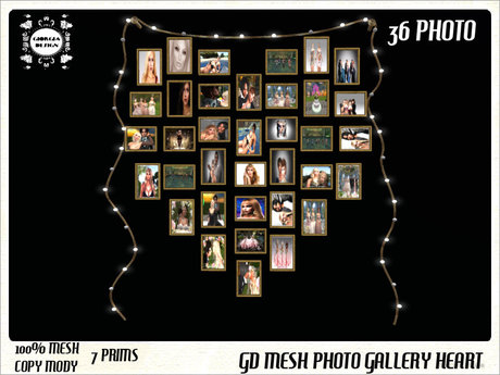 Second Life Marketplace - GD MESH PHOTO GALLERY HEART
