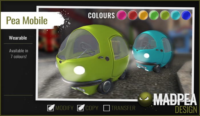 Second Life Marketplace - MadPea Pea Mobiles