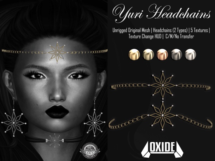 Second Life Marketplace - OXIDE Yuri Headchains ORIGINAL MESH (2 Styles ...